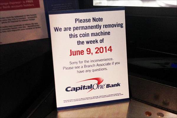 Capital One Pulls the Plug on Coin Counting Machines | American Banker