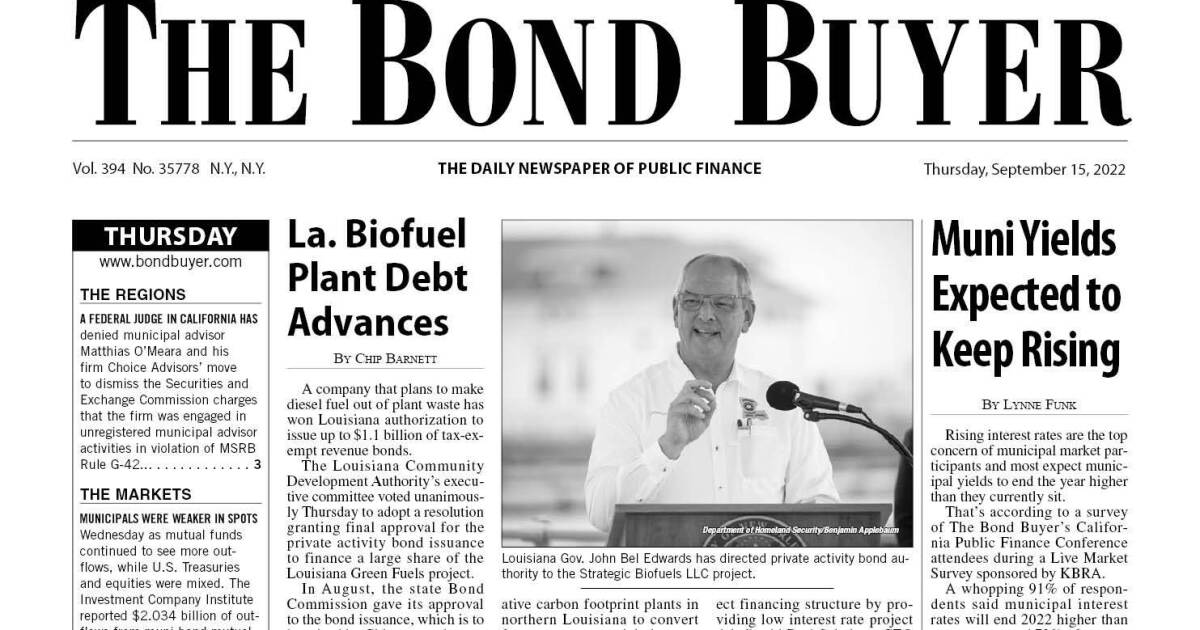 September 15, 2022 | Bond Buyer